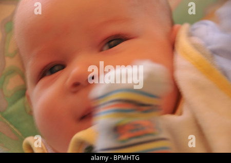 Photo of the Two months old newborn male baby enjoying Stock Photo - Alamy