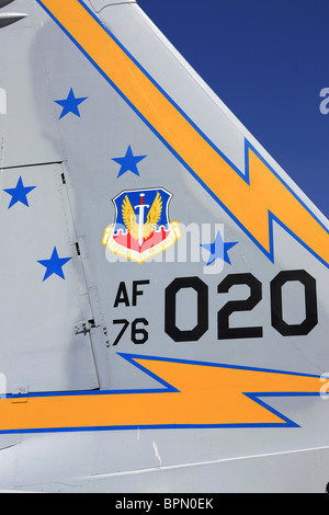 Close up of the USAF aircraft markings on a 60s era fighter jet Stock ...
