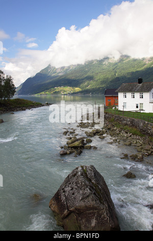 SKJOLDEN ON SOGNEFJORD. NORWAY. SCANDANAVIA Stock Photo - Alamy
