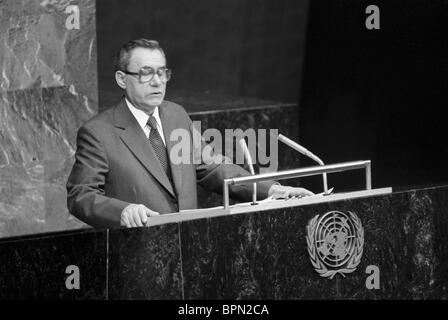 Andrei Gromyko Soviet Foreign Minister left talks to Palestinian leader ...