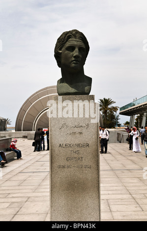 Sculpture of Alexander The Great, Alexandria, Egypt Stock Photo ...