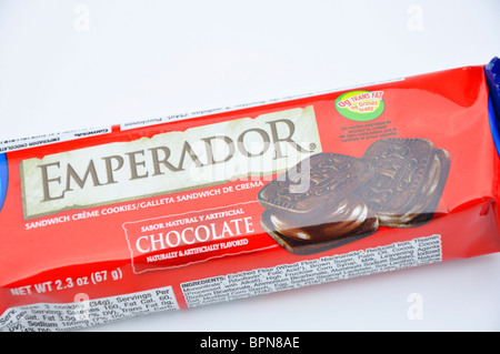 Emperador chocolate cookies Stock Photo - Alamy