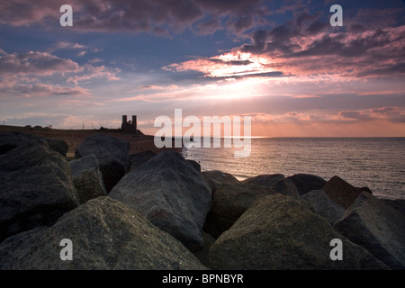 Sunset over Reculver Stock Photo - Alamy