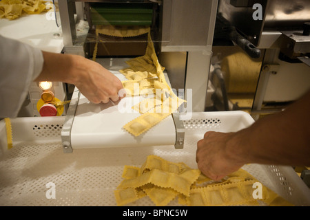Fresh pasta at Eataly Italian food hall, Liverpool Street, London, UK ...