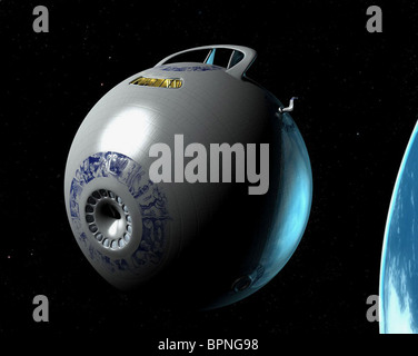 Film Still from "The Hitchhiker's Guide to the Galaxy" Vogon ship above ...