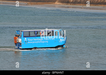 Amphibious craft Elizabeth castle to St Aubin, Jersey Stock Photo - Alamy