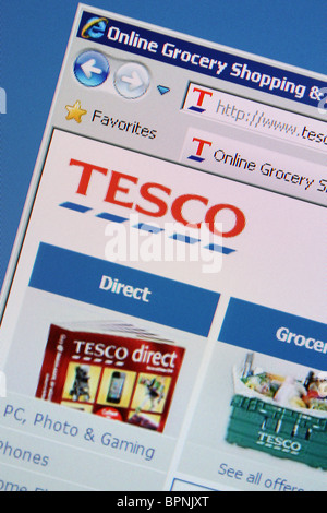 tesco online grocery shopping Stock Photo - Alamy