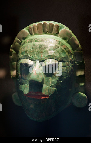 Jade funeral mask, Fuerte San Miguel Museum, Campeche, the Yucatan ...