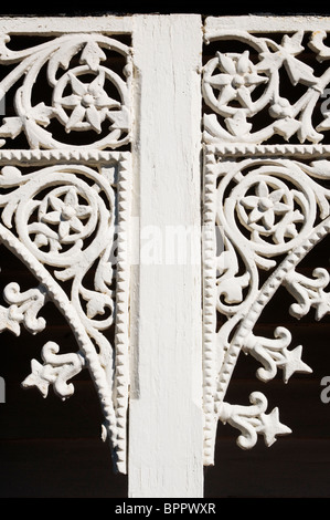 Victorian-era wrought iron lacework on cottages in Yarraville ...
