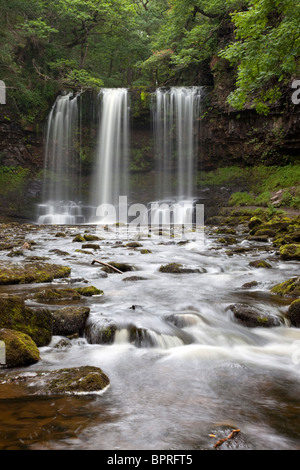 Afon Hepste & Sgwd yr Eira Waterfall Brecon Beacons, Wales Stock Photo ...