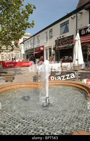 The regenerated Cedar Square in Blackpool Lancashire complete with cafe ...