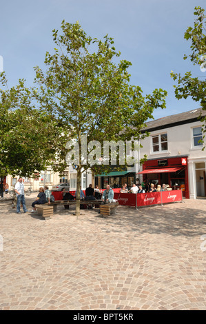 The regenerated Cedar Square in Blackpool Lancashire complete with cafe ...