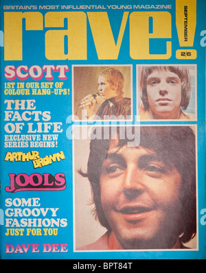 Cover of the Sixties magazine Rave showing The Beatles Stock Photo - Alamy