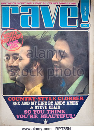 Cover of the Sixties magazine Rave showing The Beatles Stock Photo ...