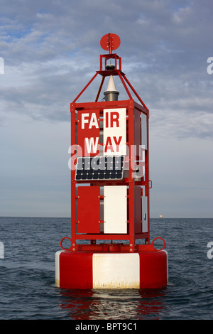 Belfast Fairway maritime navigation buoy at the entrance to Belfast ...