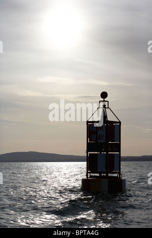 Belfast Fairway maritime navigation buoy at the entrance to Belfast ...
