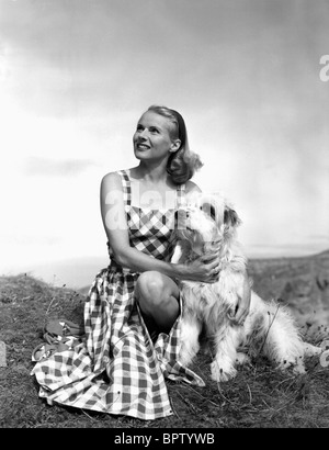 Ann Todd & Dog Actress 01 May 1948 **WARNING** This Photograph is for ...