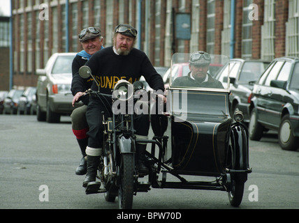 Sunbeam motorcycle enthusiasts riding a Sunbeam motorcycle and sidecar ...