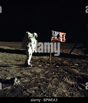 1969 - U.S. Flag On Moon - Apollo-11 astronauts Neil Armstrong and ...