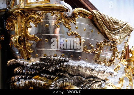 Silver ship pulpit detail in St Andrew's Church in Krakow Stock Photo ...