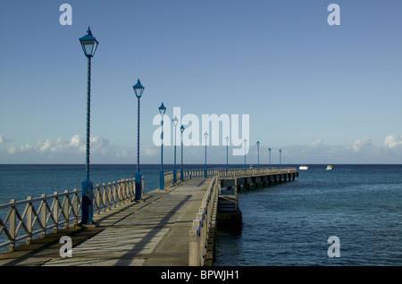 New pier or jetty at Speightstown in Barbados in the Caribbean Islands ...