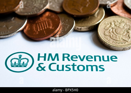 HMRC form and coins Stock Photo - Alamy