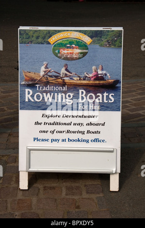 Boats for hire on Derwentwater Stock Photo - Alamy