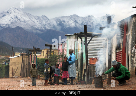 South Africa: Township in the wine region of Western Cape Province near ...