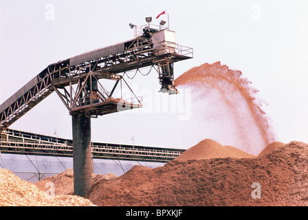 Wood Chips unloading onto Storage Pile at Wood Chip Terminal, Vancouver ...
