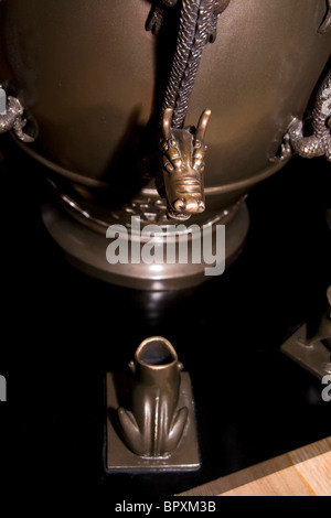 Ancient Chinese seismograph in science museum Stock Photo - Alamy