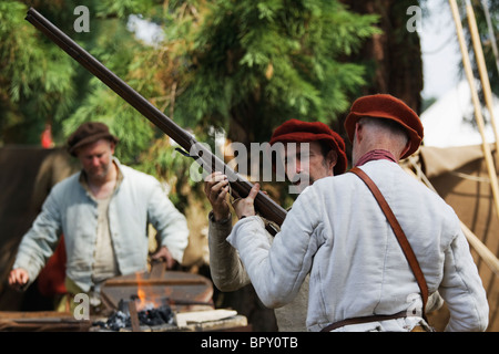 Tudor Weapon Smiths Repair a Matchlock Musket for Trayned Bands or the ...