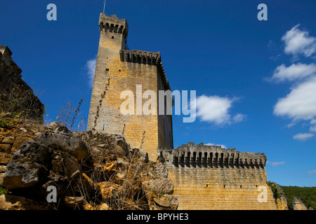 The ruins of Commarque Castle in the Dordogne France used as a location ...