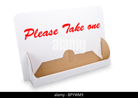 Corrugated cardboard counter top display unit Stock Photo - Alamy