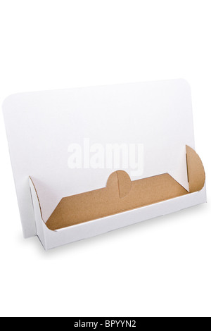 Corrugated cardboard counter top display unit Stock Photo - Alamy