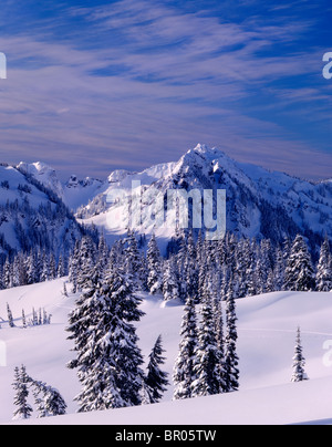 Tatoosh Range in winter, Mount Rainier National Park Washington USA ...