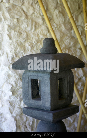 Decorative stone pagoda and bamboo garden, Hokokuji temple, Kamakura ...