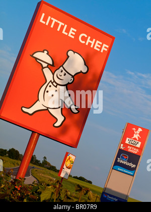 Little Chef roadside restaurant chain sign and logo Stock Photo - Alamy