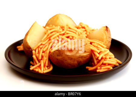 Jacket Potato with Spaghetti Stock Photo: 33071080 - Alamy