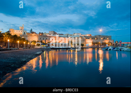 Melilla La Vieja citadel and fishing harbour. Melilla.Spain Stock Photo ...