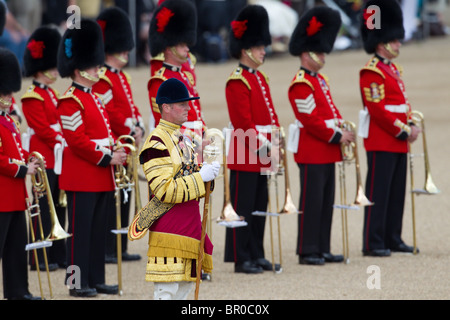 Senior Drum Major Moors of the Grenadier Guards, and the Band of the Coldstream Guards, at ...