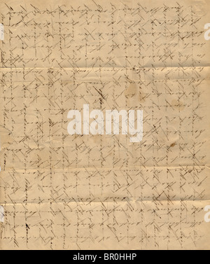 An old letter with fold marks and faded handwriting Stock Photo - Alamy