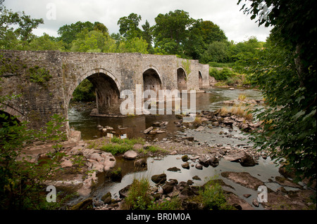 Llangynidr Bridge over River Usk, Powys, Brecon Beacons, Wales, UK ...