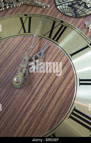 two minutes to midnight on clock isolated on white background Stock ...