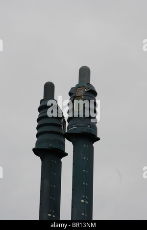 The photonics mast (Periscopes) of USS New Hampshire, a Virginia class ...