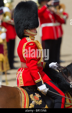 'Roly' Walker, Field Officer, commanding the parade. "Trooping the ...