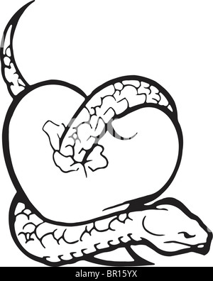 Heart around the snake Stock Photo - Alamy