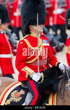 'Roly' Walker, Field Officer, commanding the parade. "Trooping the ...