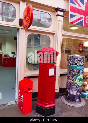 A hexagonal Victorian post box still in use at the Post Office in the ...