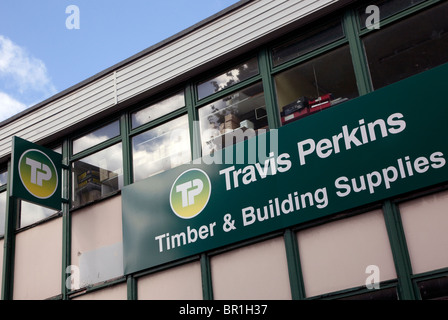 Logo and sign for Travis Perkins, the builder's merchants and ...