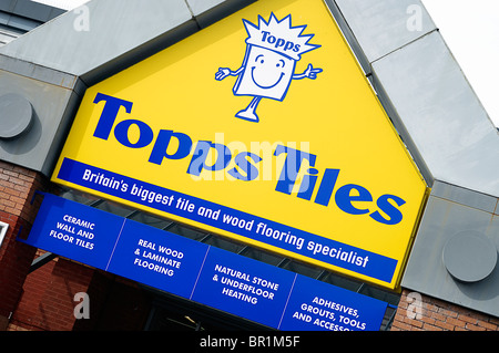 Topps Tiles signage Stock Photo - Alamy